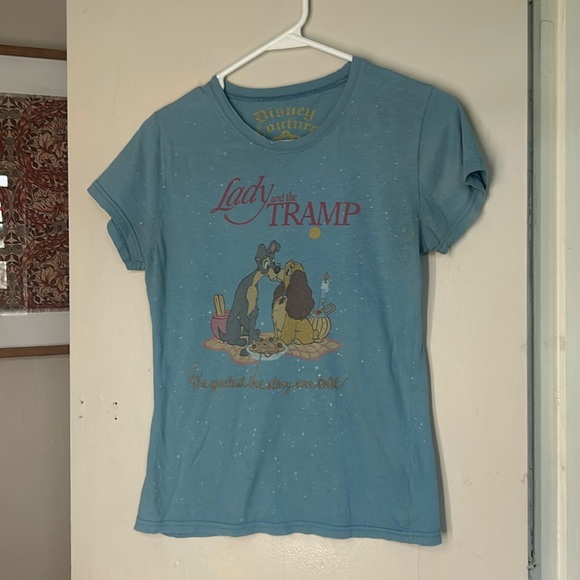 Disney | Tops | Blue Lady And The Tramp Vintage T Disney Couture | Poshmark